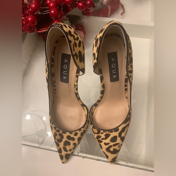 Aqua | Shoes | Leopard High Heels | Poshmark